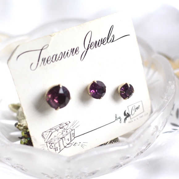 Jewelry | Purple Pins Set Of 3 | Poshmark